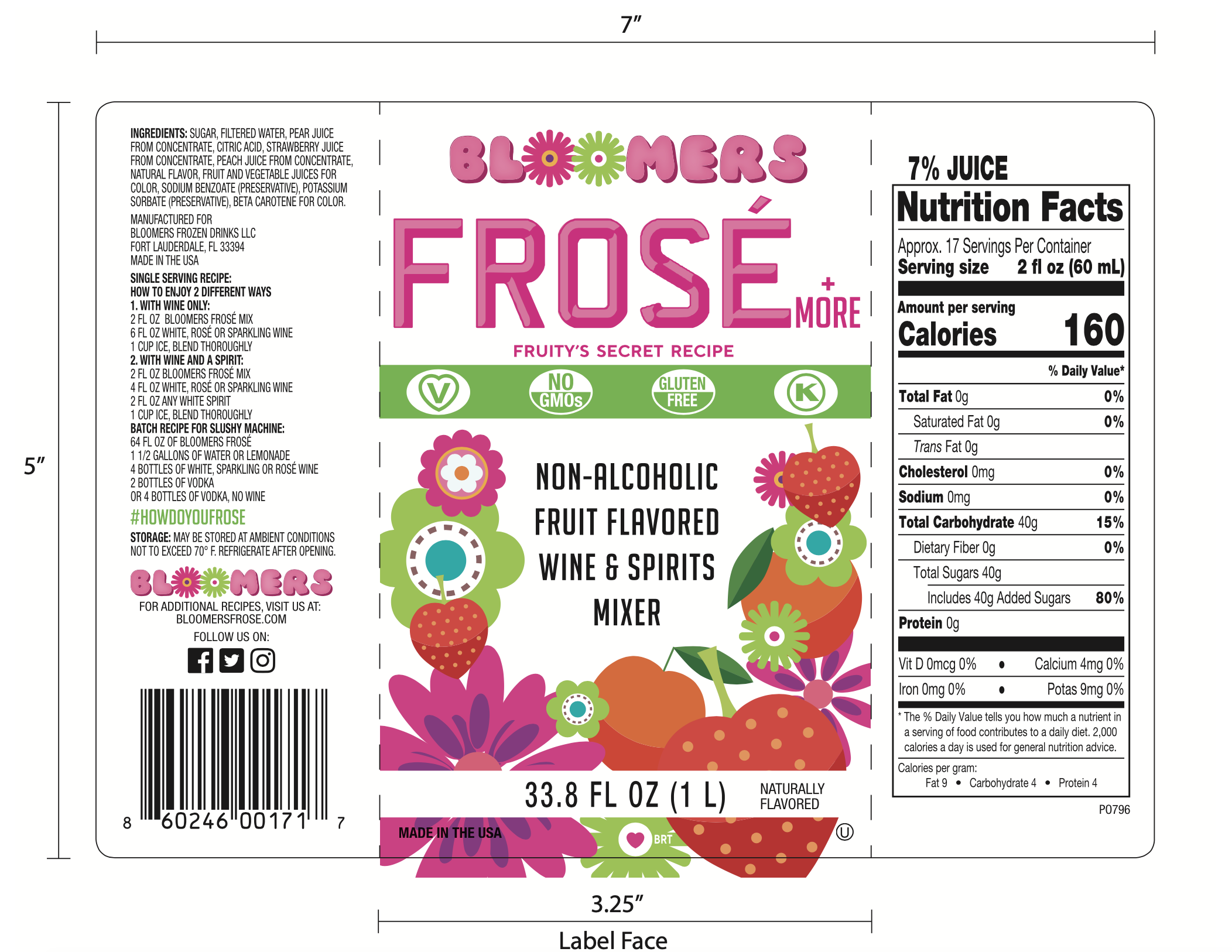 Bloomers Frose More Regular Label Bloomers Frozen Drinks